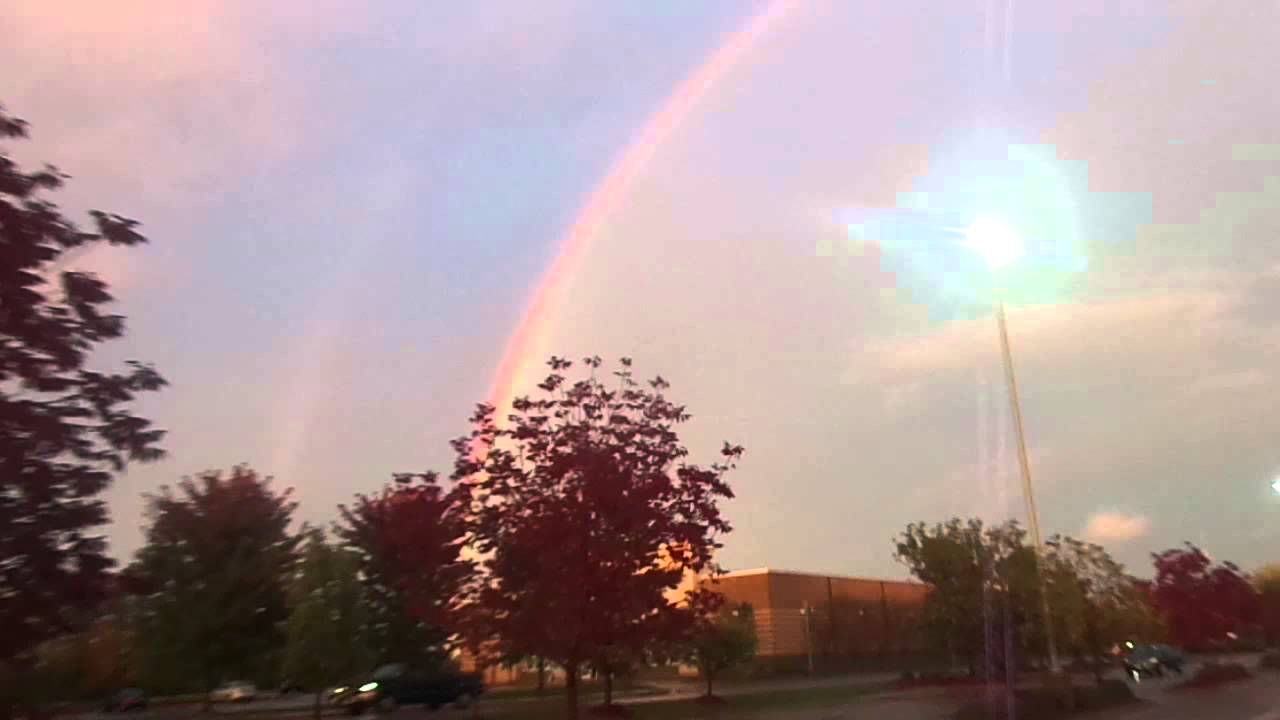 Double rainbow in Minnesota at sun set - Rainbow touching the ground ...