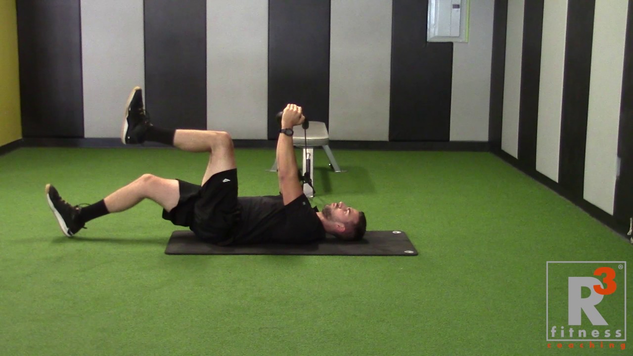 ALTERNATING BENT LEG LOWERING W/ LATERAL BAND HOLD - YouTube