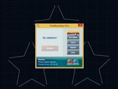 Generating outline of drawing with gaps in AutoCAD using TotalBoundary (Pro) - YouTube