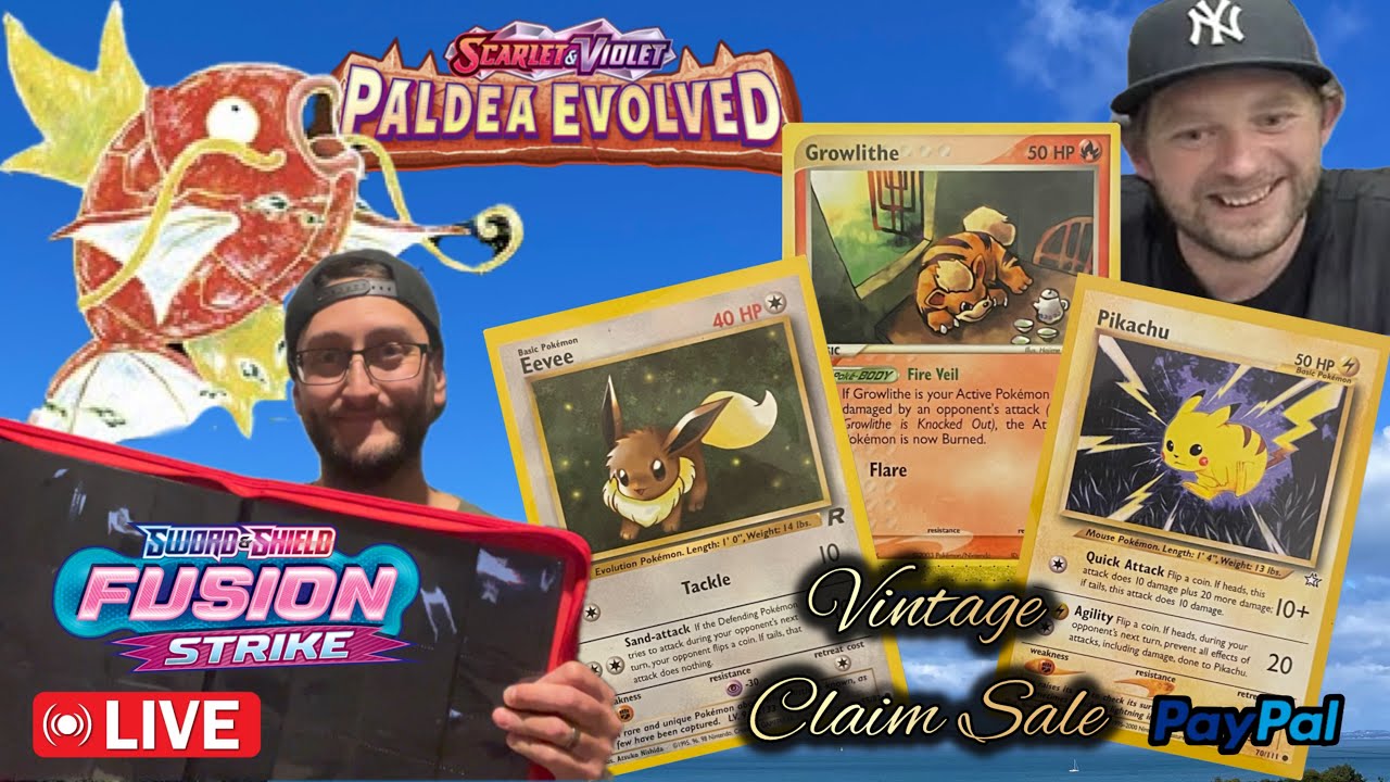VINTAGE CLAIM SALE ! PALDEA EVOLVED MAGIKARP HUNT ! FUSION STRIKE ...