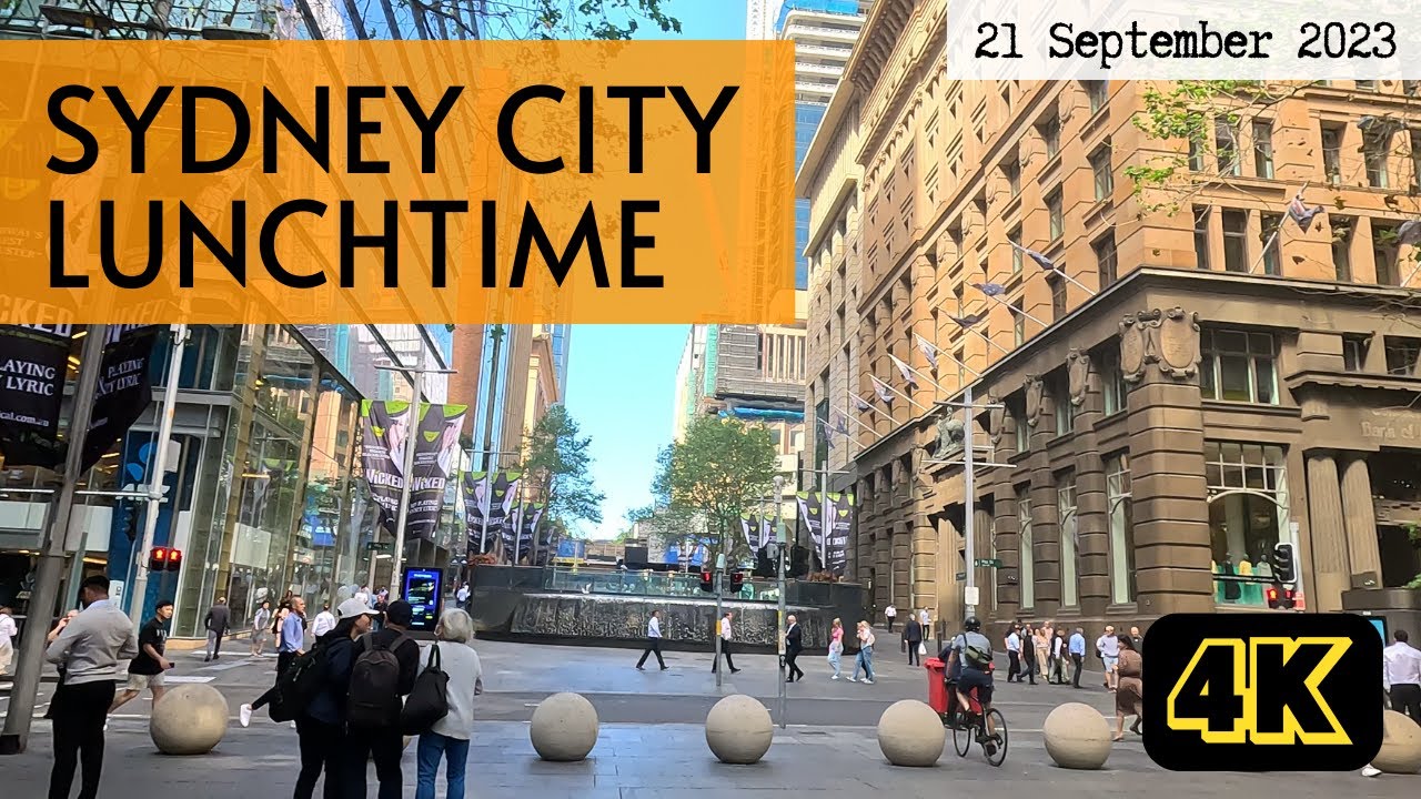 Sydney City Walk at Lunchtime - 21 September 2023 (4K) - YouTube