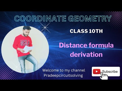 Coordinate geometry distance formula derivation with question//😱👍 - YouTube