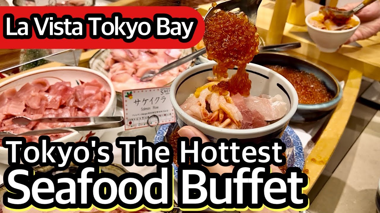 The hottest seafood buffet in Tokyo! The quality is amazing! - YouTube