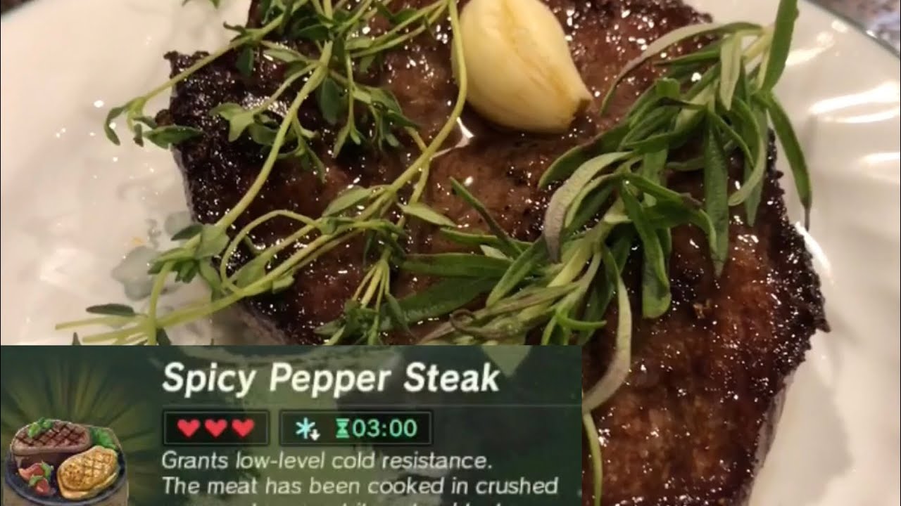 BotW Recipes IRL Spicy Pepper Steak YouTube botw-recipes-irl-spicy-pepper-steak-youtube