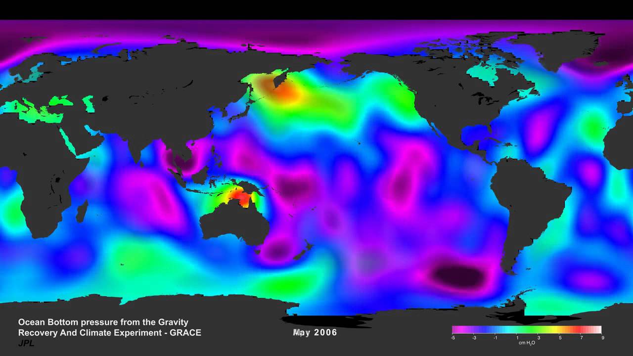 Ocean bottom pressure from GRACE - YouTube