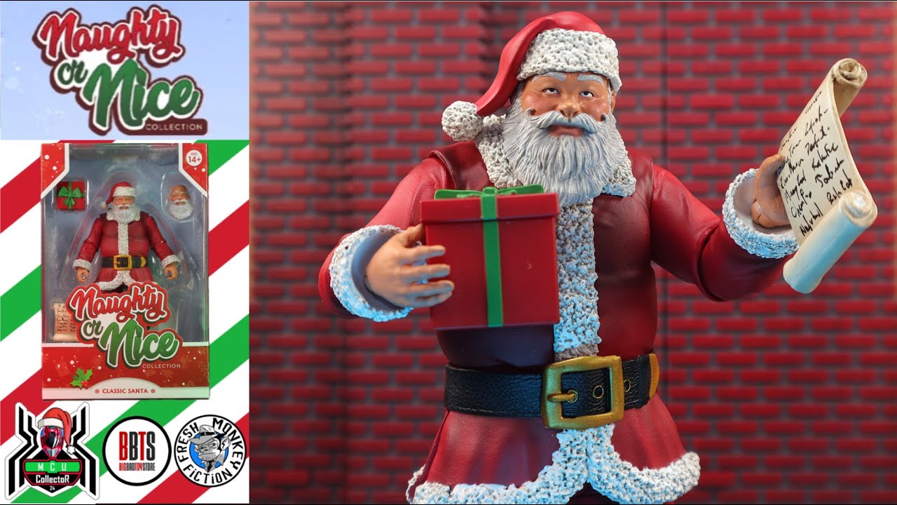 Naughty or Nice Collection CLASSIC SANTA Claus Fresh Monkey Fiction Christmas Figure Review ...