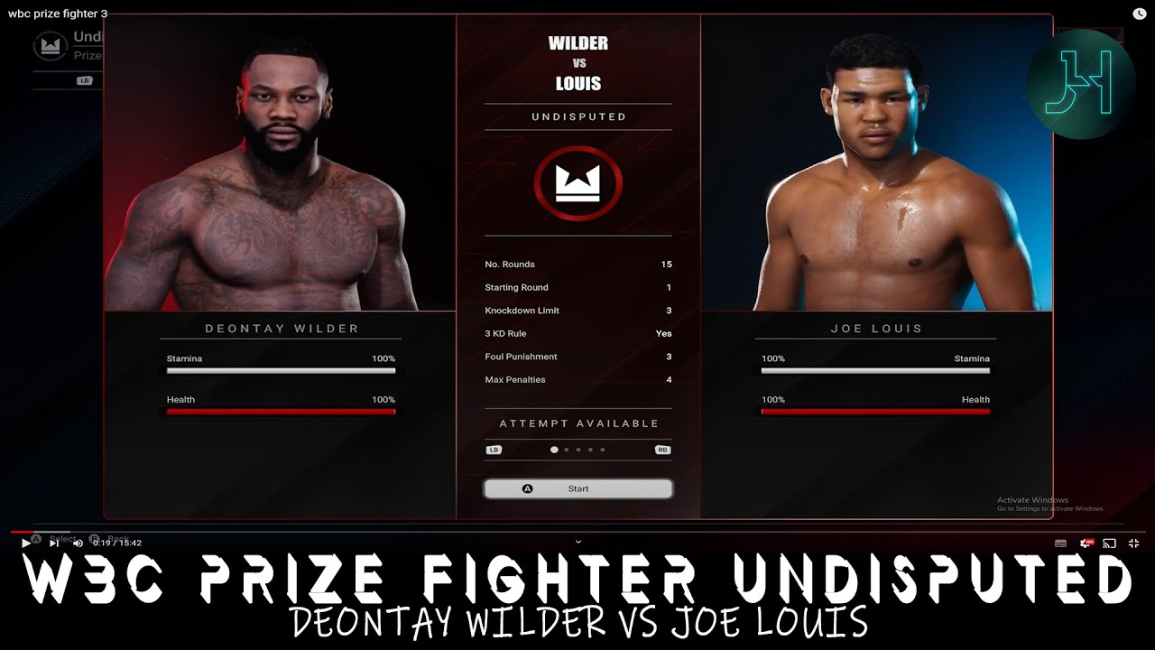 Undisputed WBC Prize Fighter Challenge Deontay Wilder Vs Joe Louis Part ...
