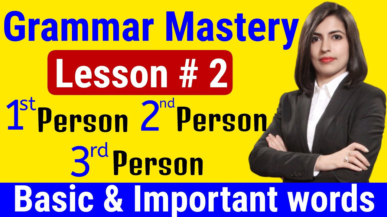 English Grammar Day 2 | Basic and Important Words Lesson 2 | 1st person ...