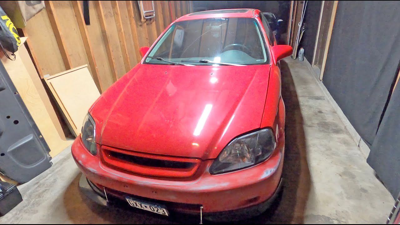 K24 Swapped Em1 Civic Si Walkaround - YouTube