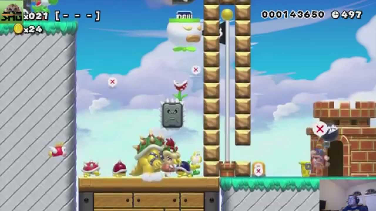 Mario Maker 100 lives first try - HARD MODE #1 - YouTube