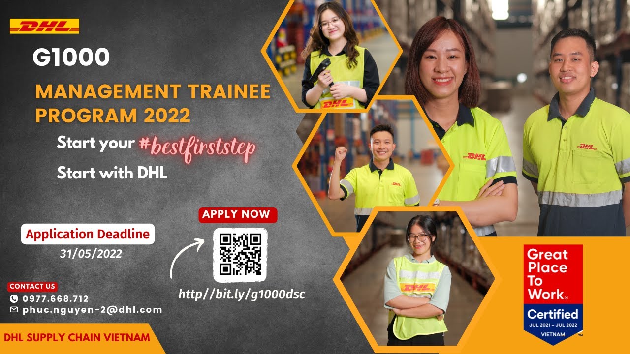 CHƯƠNG TRÌNH G1000 MANAGEMENT TRAINEE CỦA DHL SUPPLY CHAIN VIETNAM |TVC ...