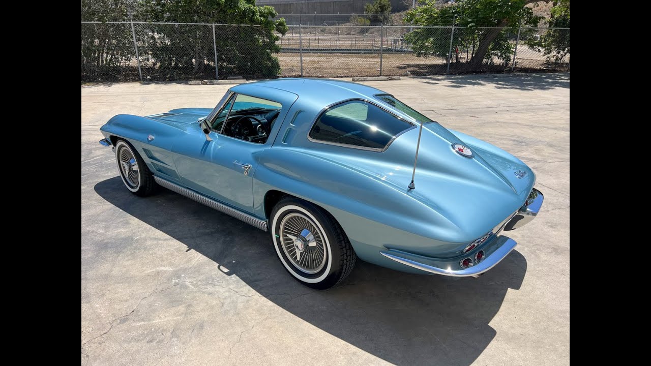 SOLD - 1963 Silver Blue Corvette Split Window Coupe, 327/340hp, 4-Speed ...
