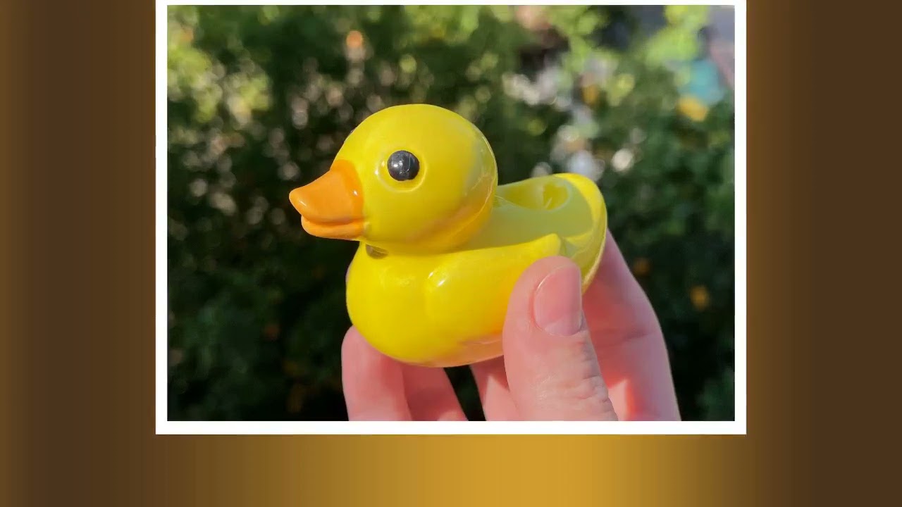 Cute Ducky Pipe Small Yellow Duck Smoking Bowl Ceramic Girly Pipes ...