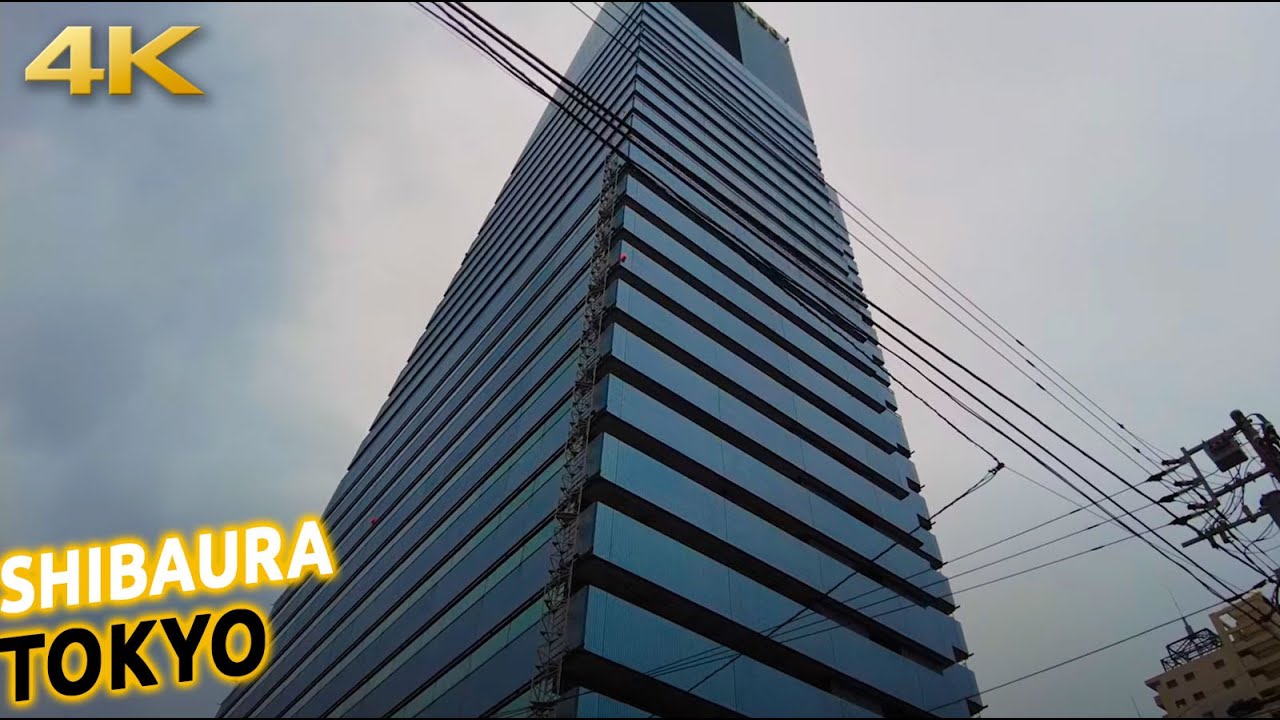 This is SHIBAURA, an artificial island over Tokyo bay in JAPAN · 4K ...