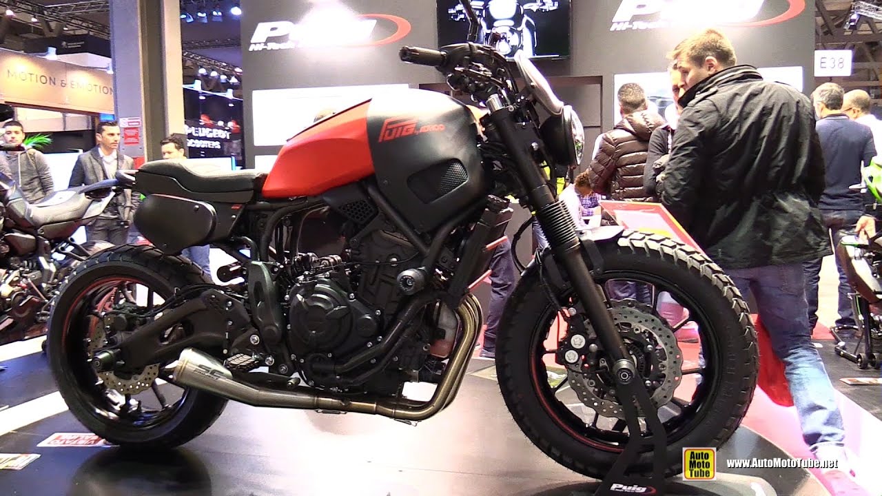 2016 Yamaha XSR700 Puig Street Tracker - Turnaround - 2016 EICMA Milan ...