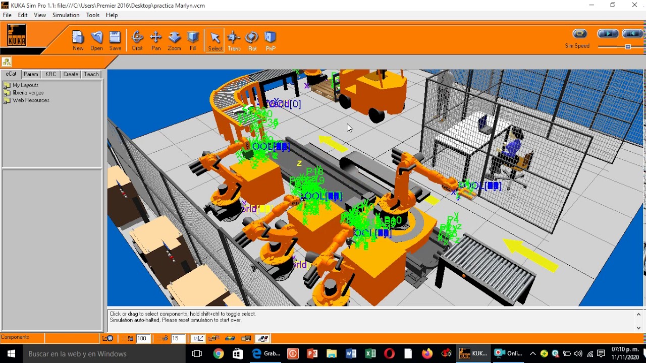 LAYOUT BASADO EN ROBOT KUKA SIM - YouTube
