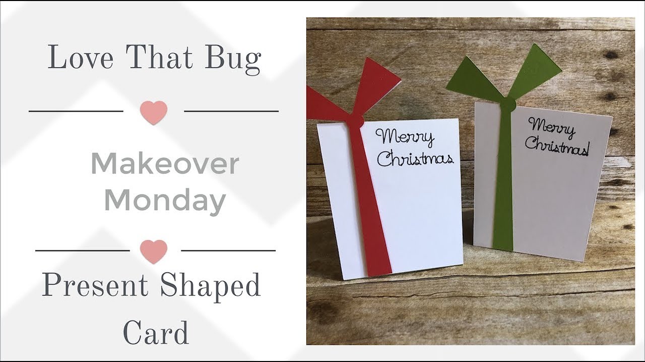 Present Shaped Card | Cricut Explore | Makeover Monday - YouTube