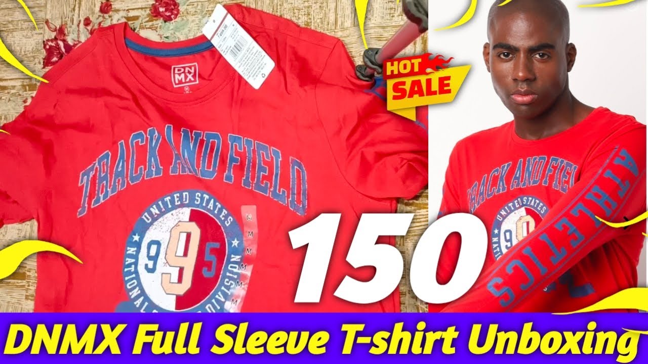 DNMX FULL SLEEVE RED T-SHIRT UNBOXING | BEST T-SHIRT UNDER 200 | BUDGET ...