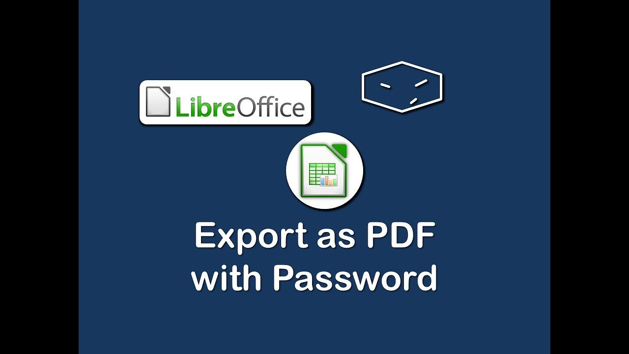 libreoffice calc exporting as pdf with password - YouTube