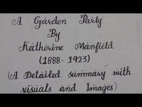 The Garden Party by Katherine Mansfield | Detailed summary | With ...