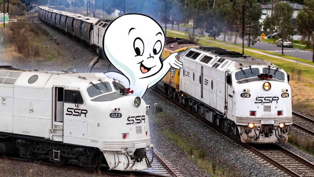 Spooky Casper Streamliners! | Southern Shorthaul Grain Trains - YouTube