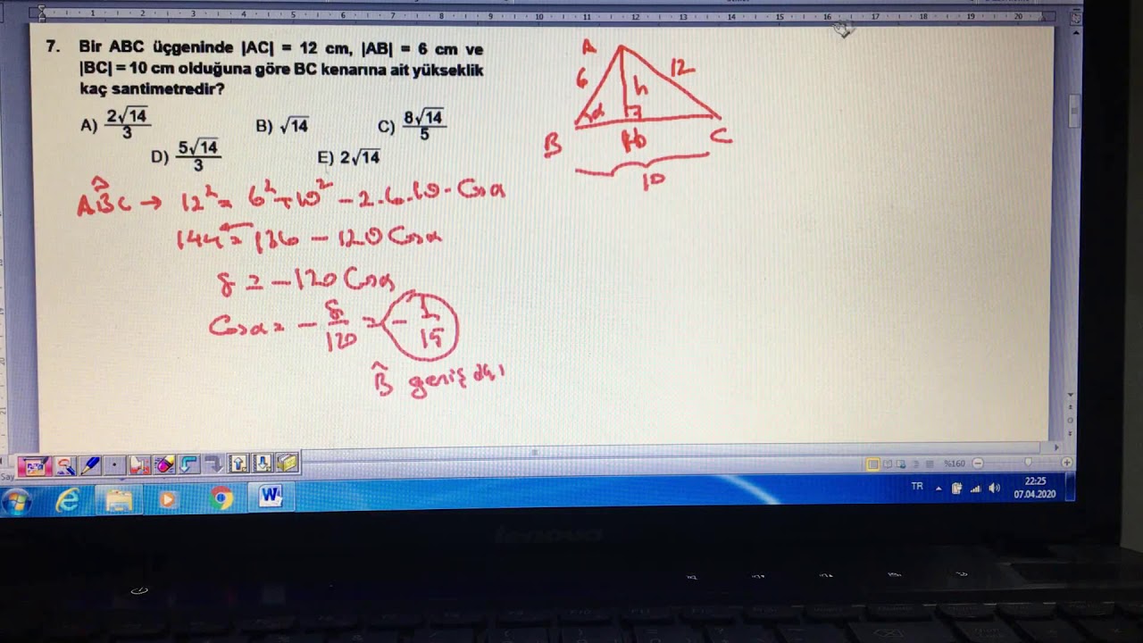 trigonometri cos-sin teoremleri 7 - YouTube