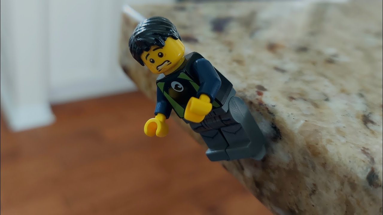 Lego man falls of a cliff - YouTube
