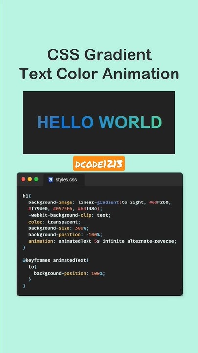 Gradient Text Colour Using Css I Css Htmlcss Html Design Text Gradient Color Youtube