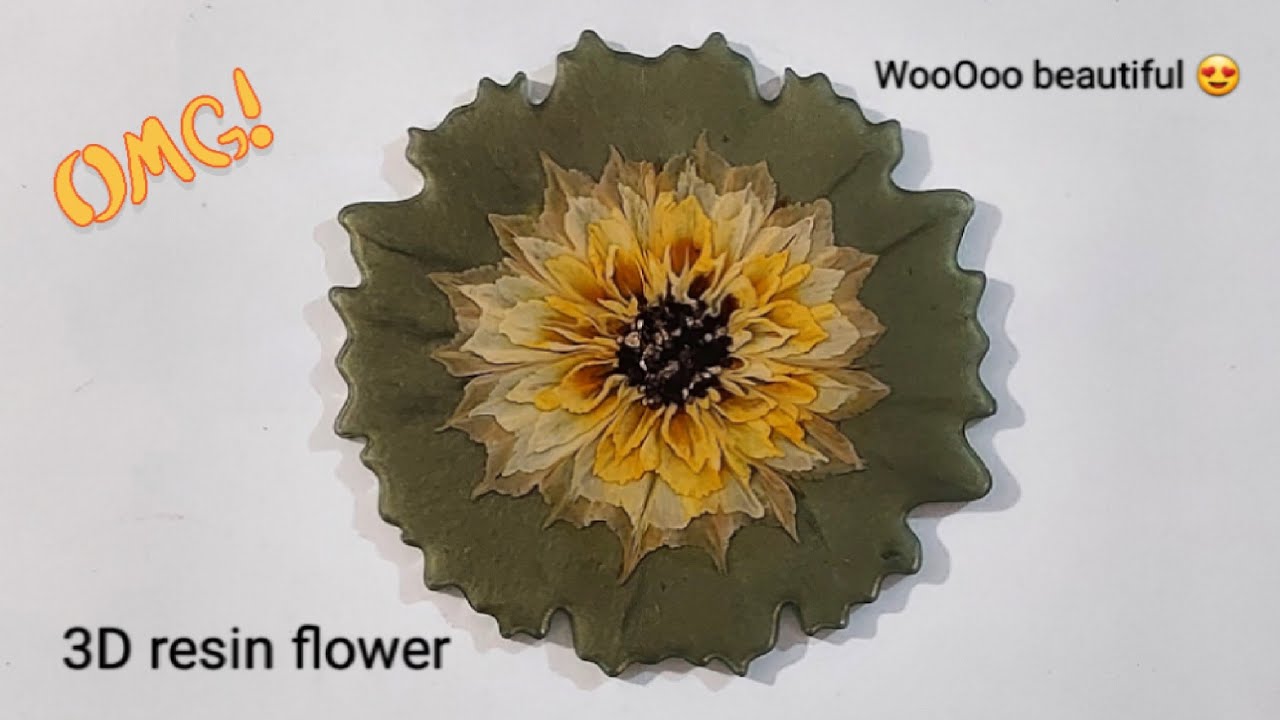 Gorgeous Easy 3D Resin Flower Tutorial - YouTube