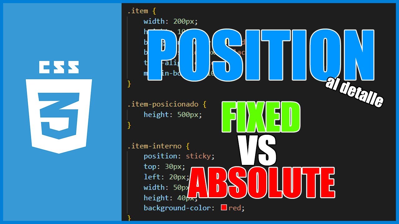 Position Absolute Vs Fixed CSS Posicionamiento Absoluto Y Fijo En CSS Position Absolute Vs Fixed CSS Posicionamiento Absoluto Y Fijo En CSS