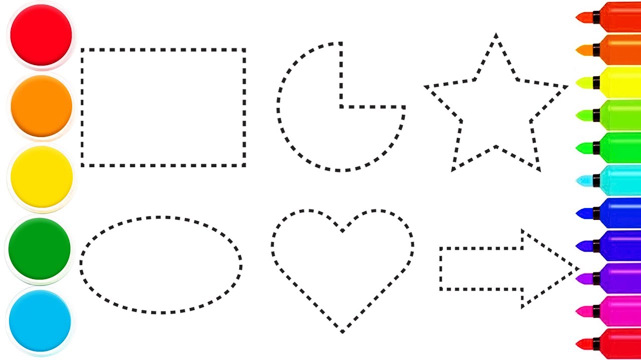 How to draw simple 2d geometric shapes | step by step - YouTube