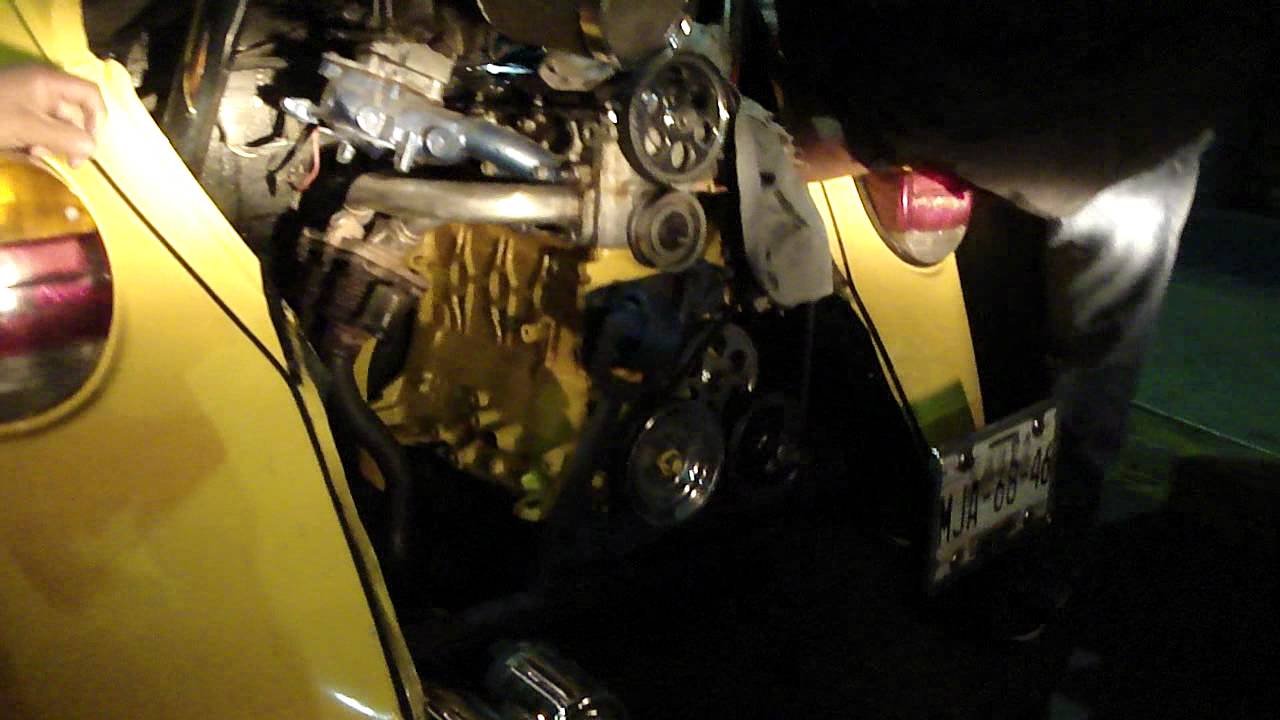 vocho recortado con motor de caribe - YouTube