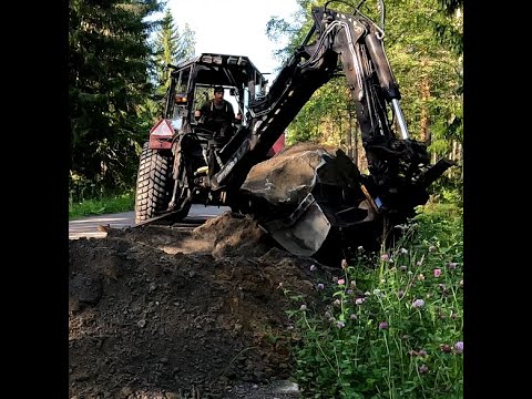 Kylätieltä ison kiven poisto, feat pikku apuri - YouTube