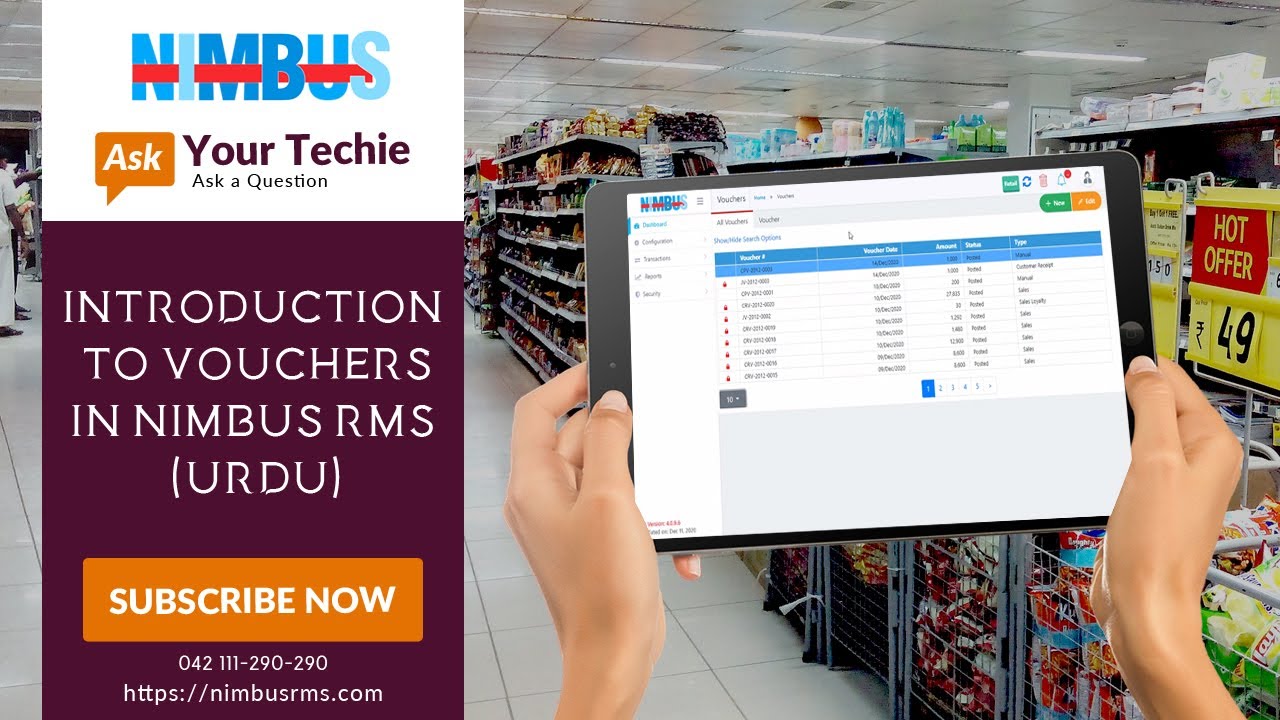 Online POS Accounting: Voucher Screen in Nimbus Accounting Module - YouTube