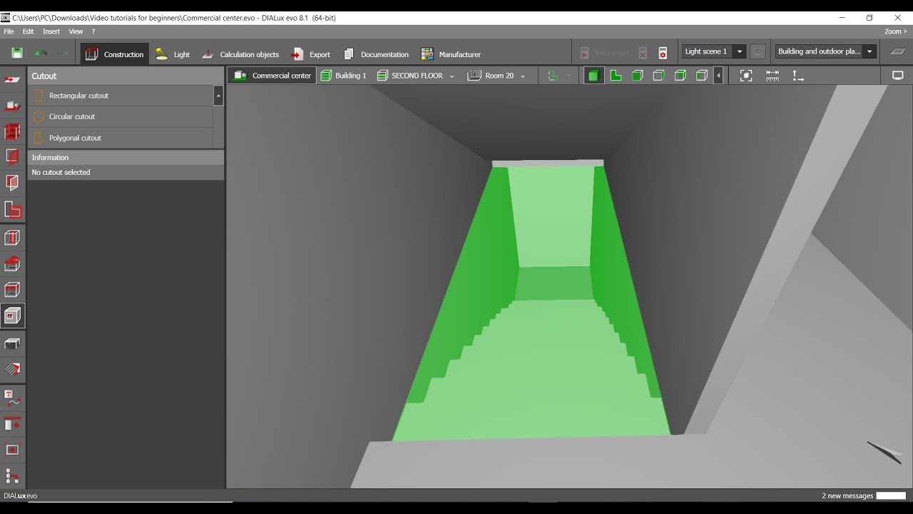 10 Dialux evo for beginners: How to solve Cutout tool problems - YouTube