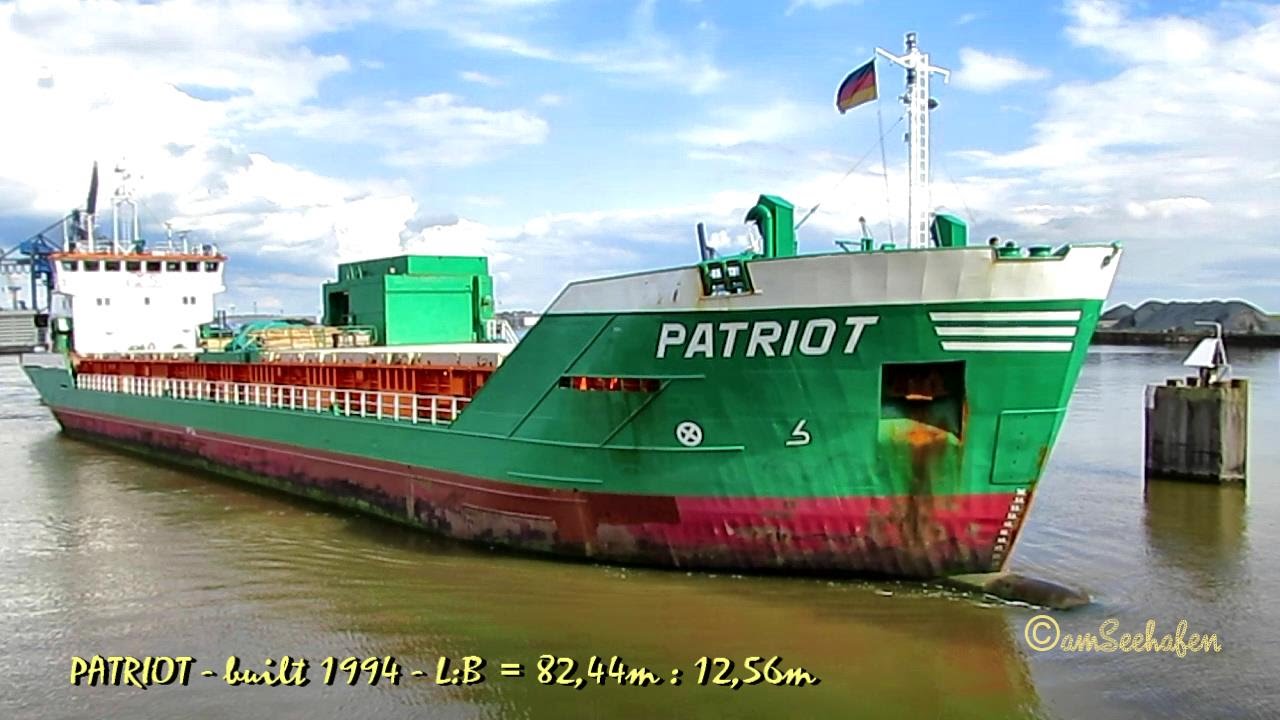 coaster PATRIOT P3SM5 IMO 9083885 Emden KüMo Frachtschiff cargo ship ...