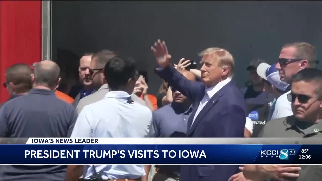 Brief look at Trump's recent visits to Iowa - YouTube