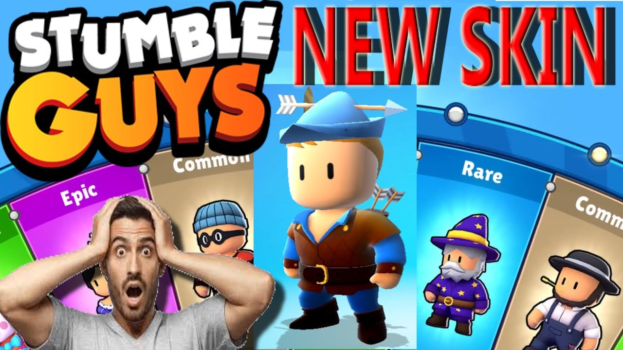 64 Stumble Guys New uncommon skin BLUE HOOD Funny moments Gameplay ...