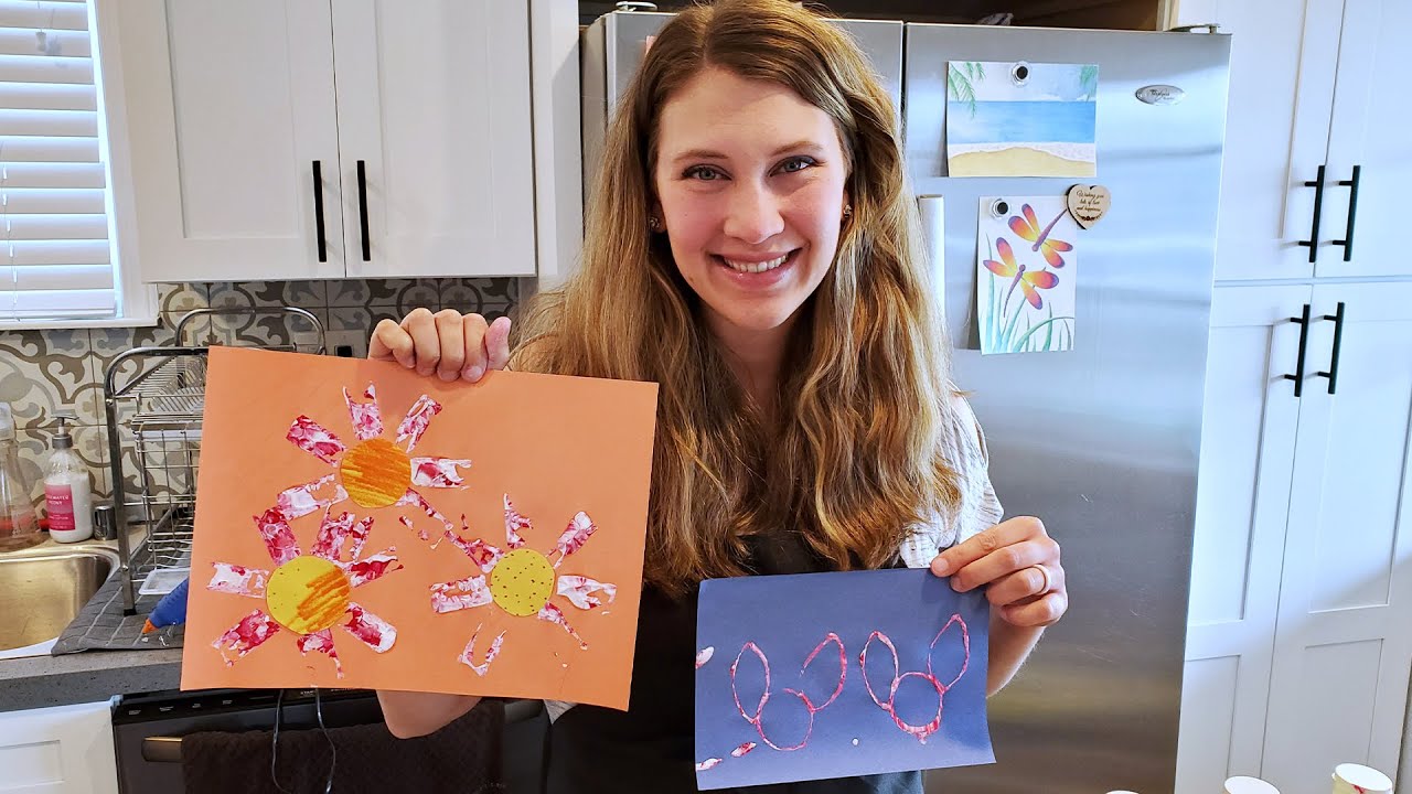 Paper Roll Stamp Art For Kids - YouTube