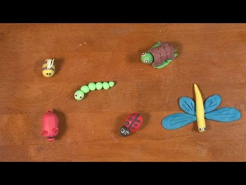 DIY how to make miniature insects and animals with polymer clay | kids ...