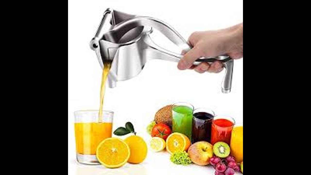 Stainless Steel Hand Press Juice Squeezer - YouTube