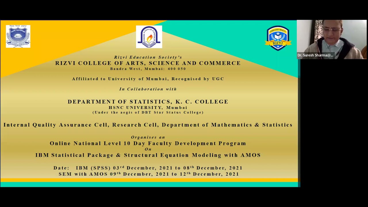 IBM SPSS and Structural Equation Modeling SEM using AMOS - Day - 3 ...