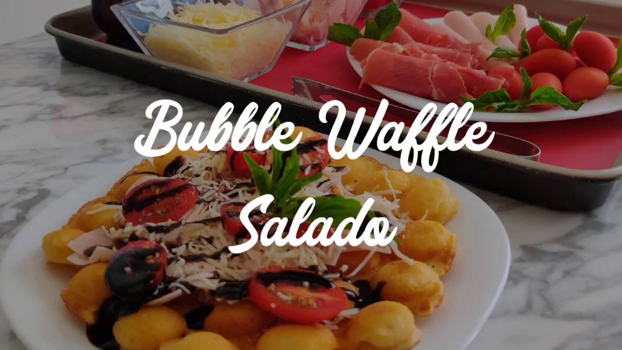 Como Decorar un Bubble Waffle Salado - YouTube