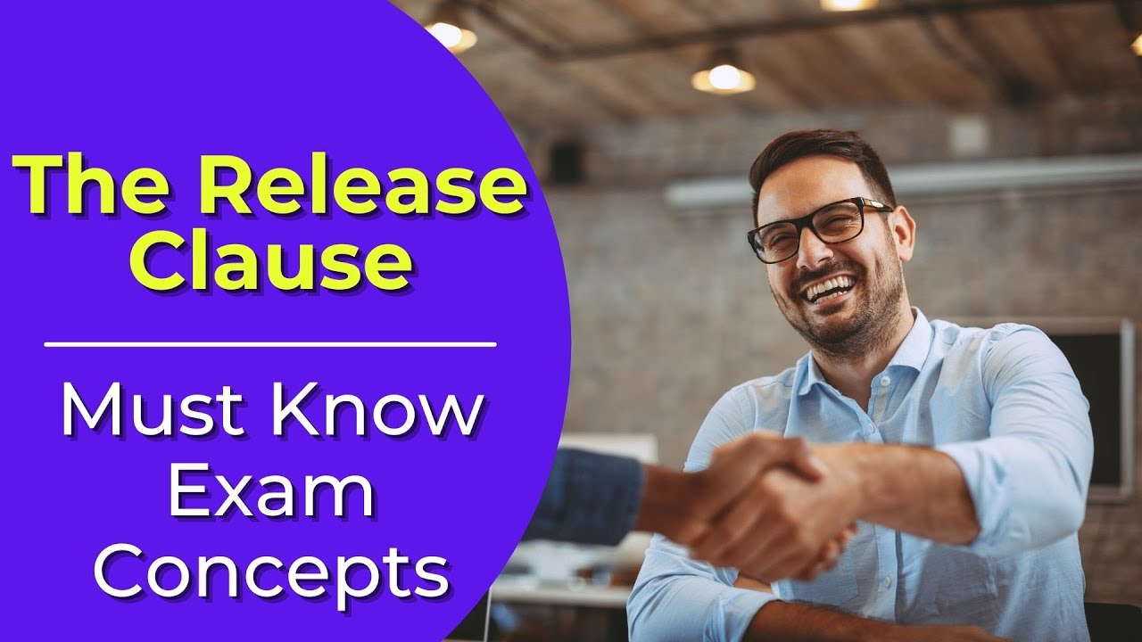 Release Clause: What is it? Real estate license exam questions. - YouTube