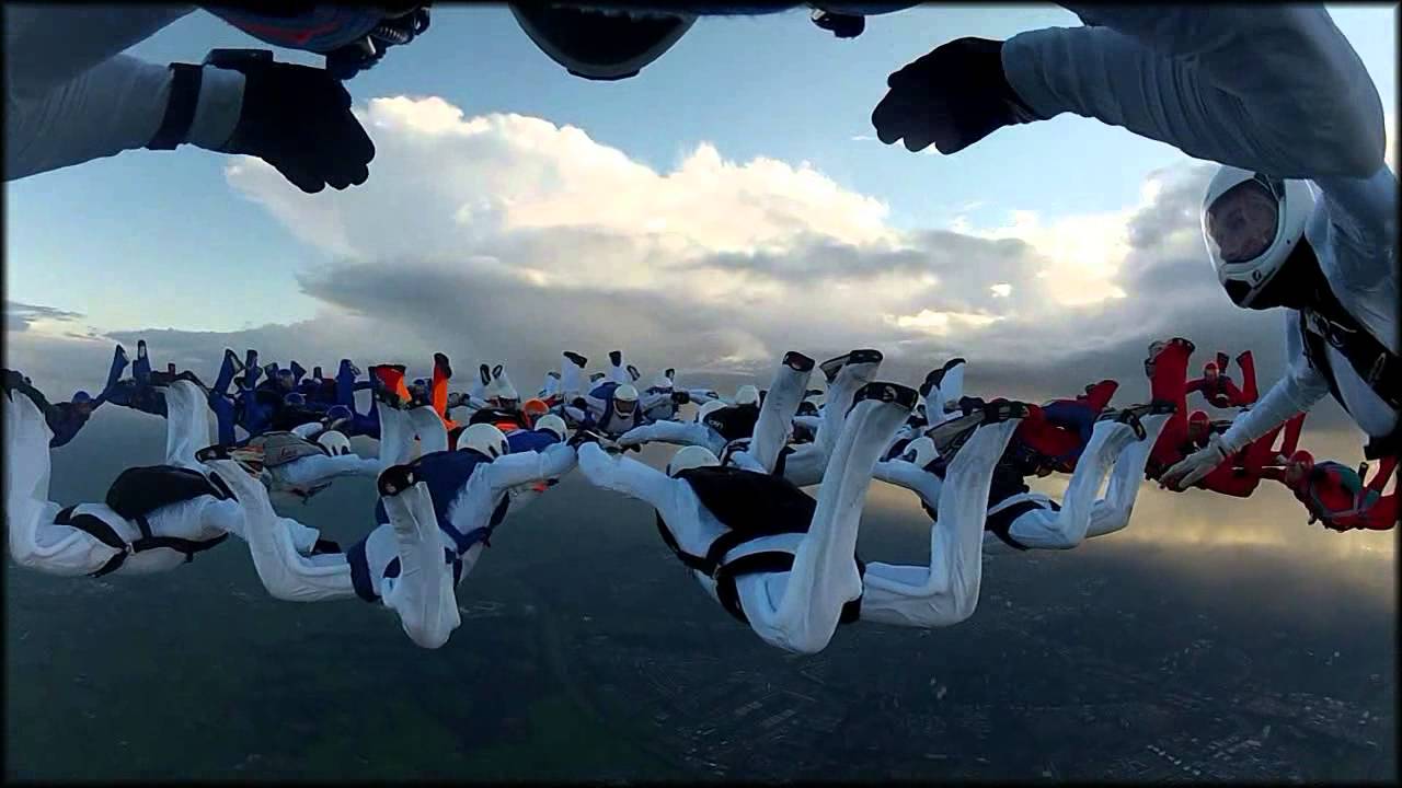 31st August 2014 Practise Dutch National Formation Skydive Record - YouTube