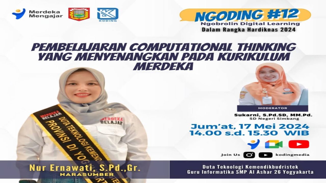 NGODING #12 | PEMBELAJARAN COMPUTATIONAL THINKING YANG MENYENANGKAN PADA KURIKULUM MERDEKA - YouTube