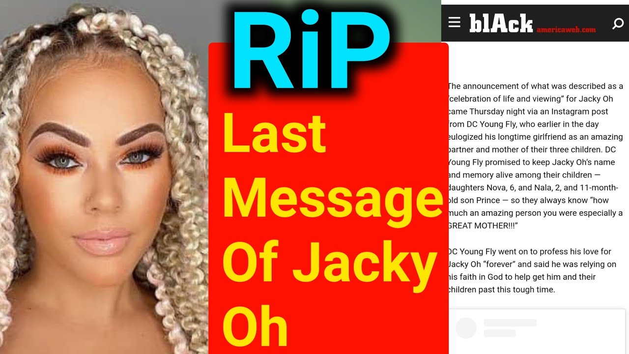 Jacky Oh Of Last Word Before Death//It Is Very Shocking And Bad ...