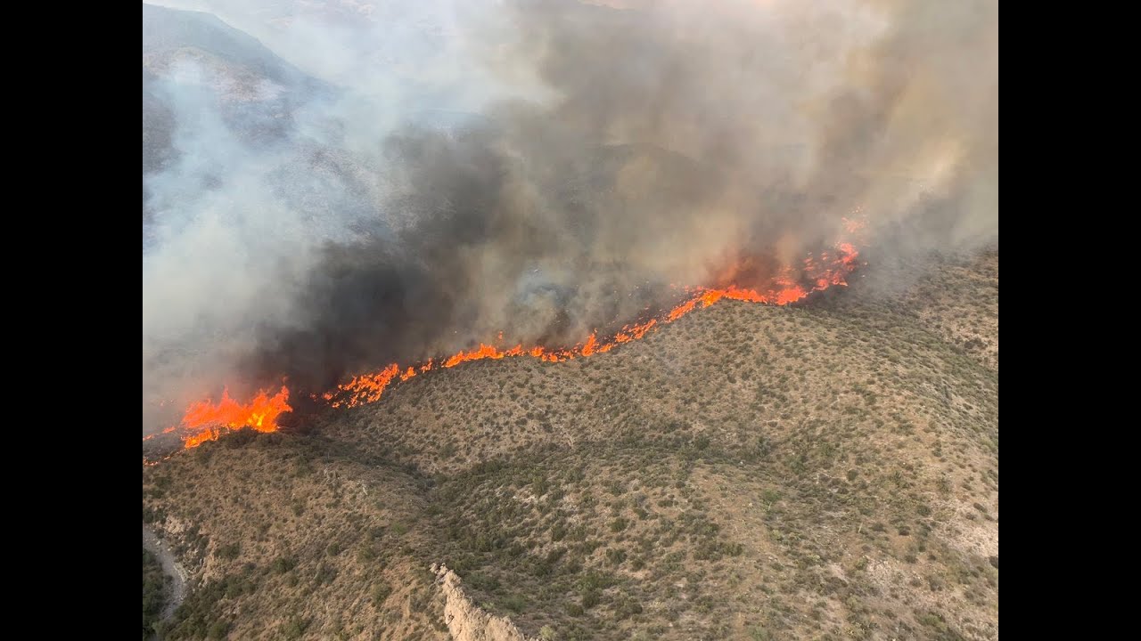 RIGHT NOW: Crews battling Telegraph Fire - YouTube
