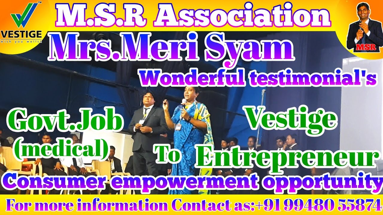 Vestige||Mrs.Meri Syam mam|| Govt.Job(medical)to vestige Entrepreneur ...