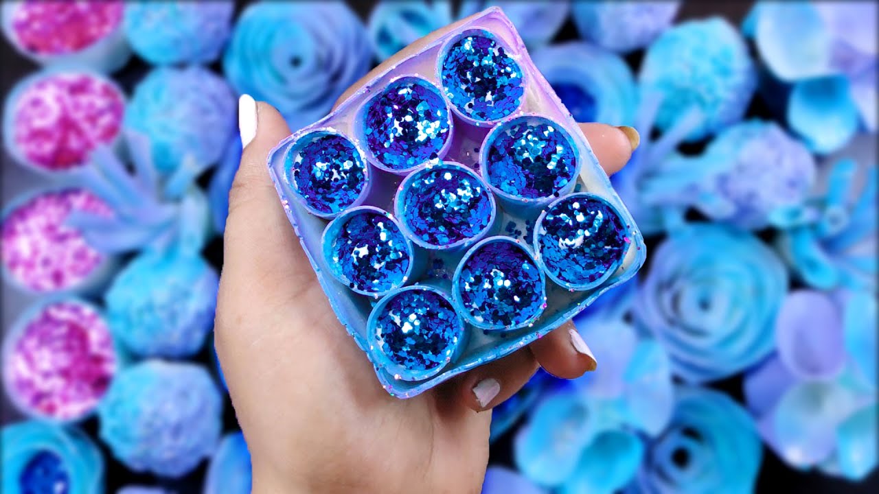 Soap ASMR ⋆ ASMR Crushing Soap ⋆ Glitter ⋆ Soap boxes with starch ⋆ ...